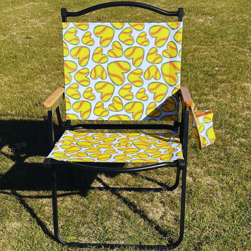 Softball Hearts Folding Lawn Chair – The Last Stag