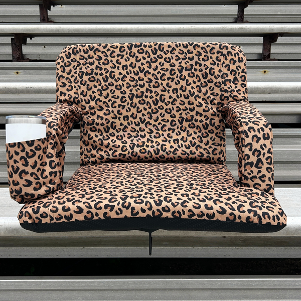 Leopard Print 23" Stadium Seat with Armrests – The Last Stag