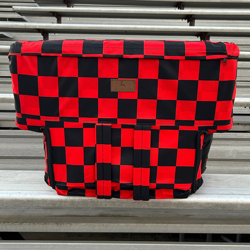 Red Checkerboard 23" Stadium Seat with Armrests – The Last Stag