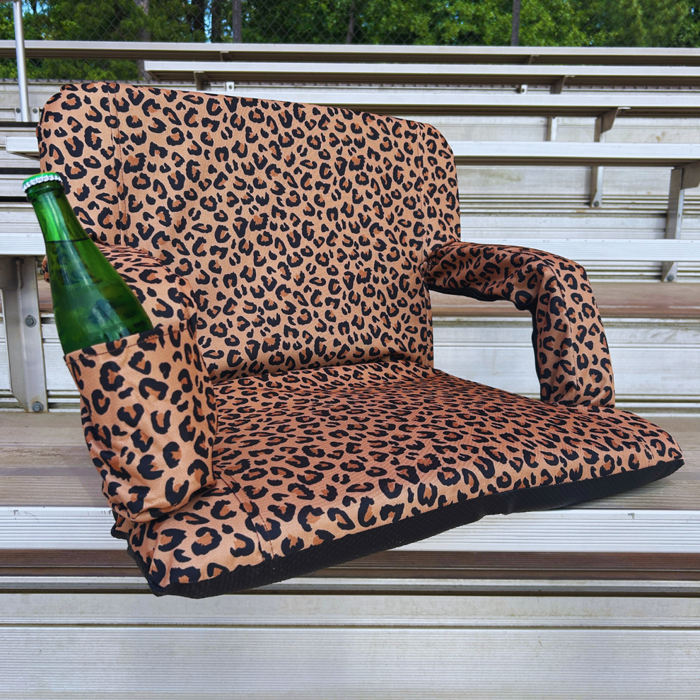 Leopard Print 23" Stadium Seat with Armrests – The Last Stag