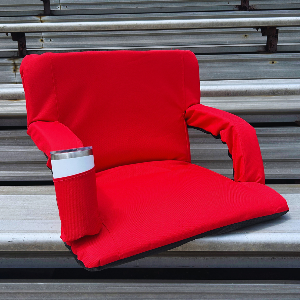 Red 23" Stadium Seat with Armrests – The Last Stag