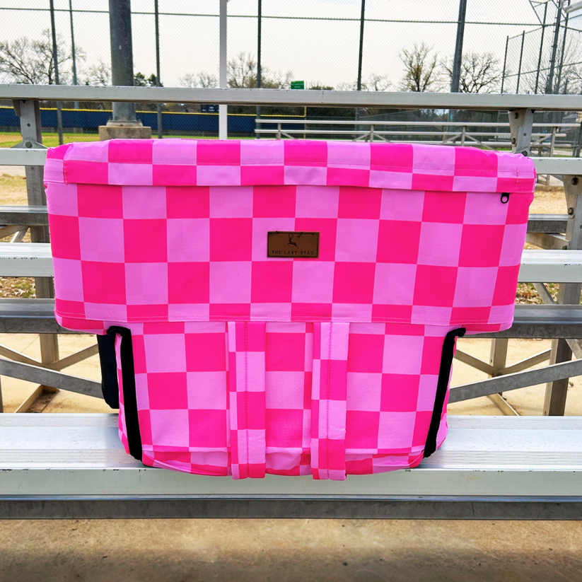 Pink Checkerboard 23" Stadium Seat with Armrests – The Last Stag