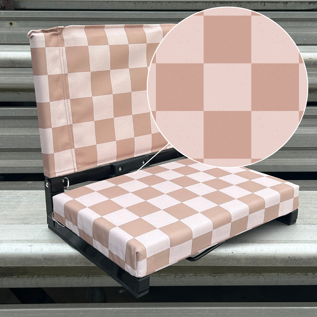 Speckled Beige Checkerboard Folding Stadium Seat – The Last Stag