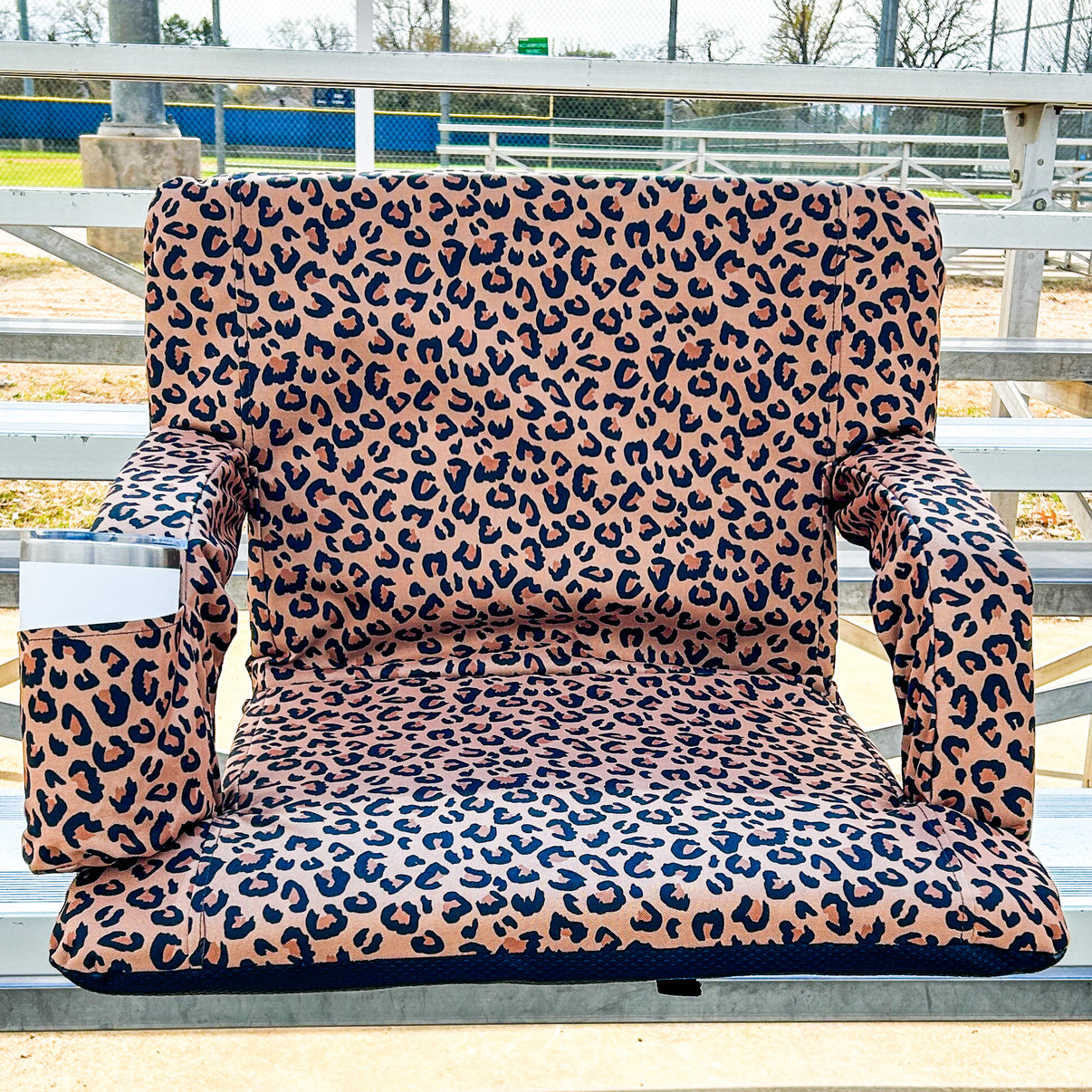 Leopard Print 23" Stadium Seat with Armrests – The Last Stag