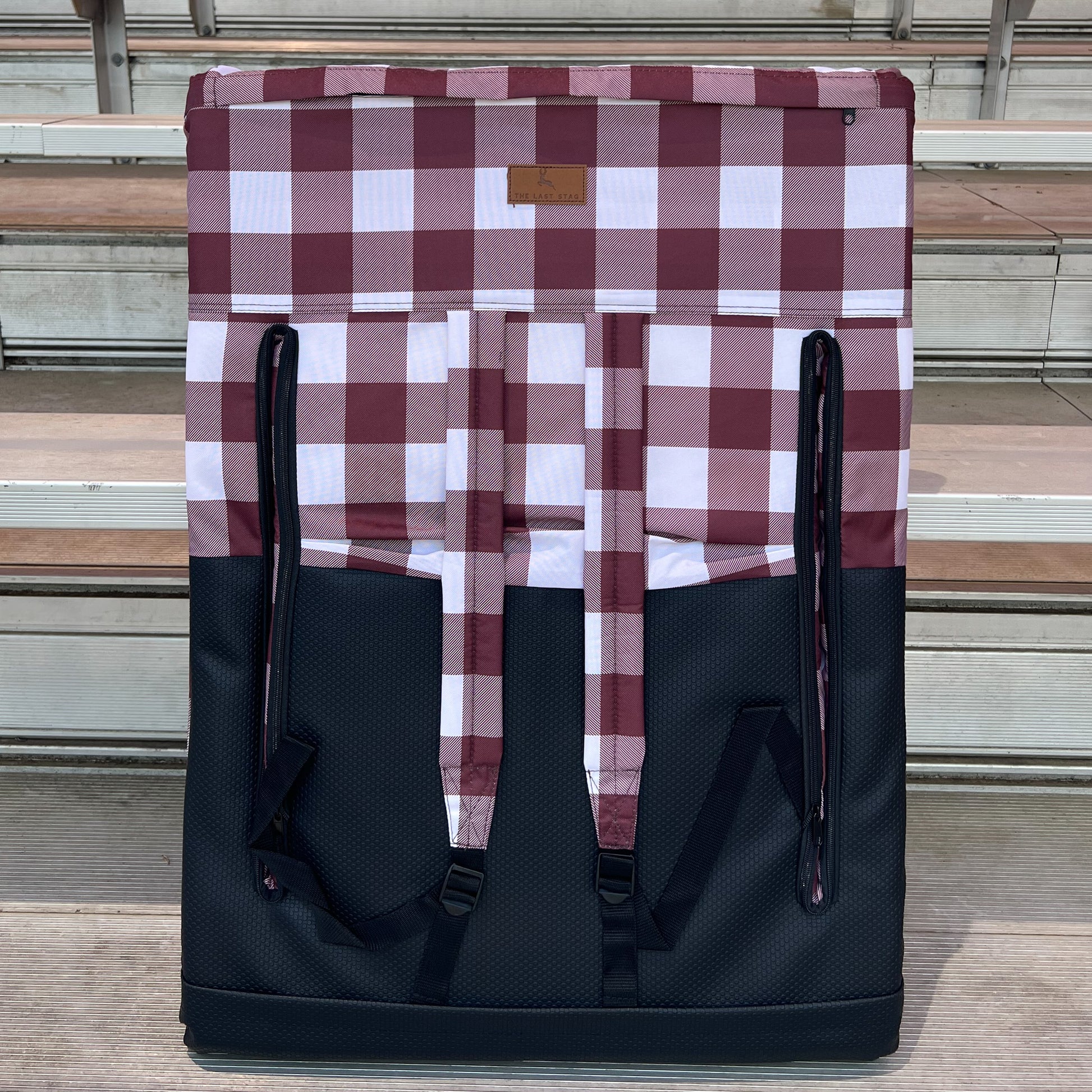 Maroon Buffalo 23" Stadium Seat with Armrests – The Last Stag
