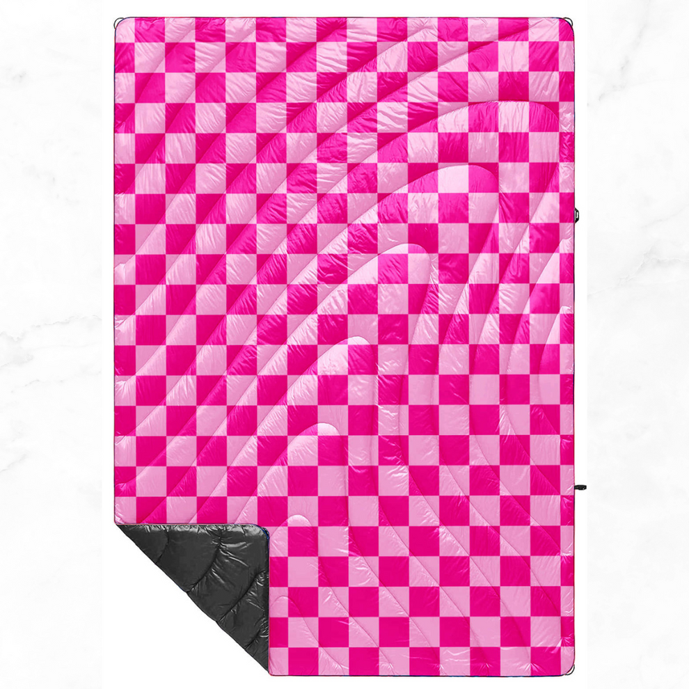 Lilac Check - Wearable Outdoor Puffy Blanket | The Last Stag