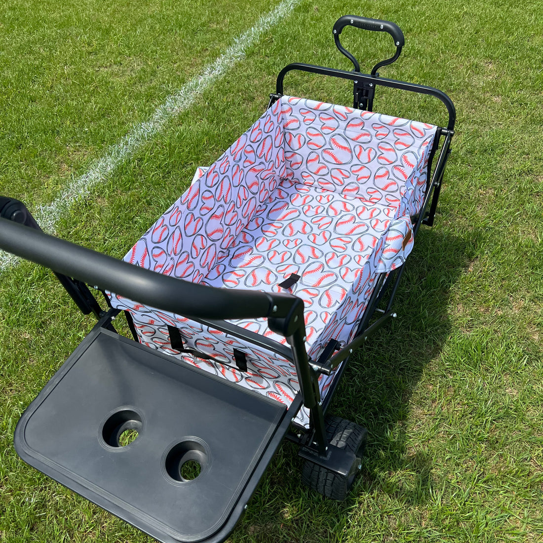 Baseball Hearts Stroller Wagon - The Last Stag